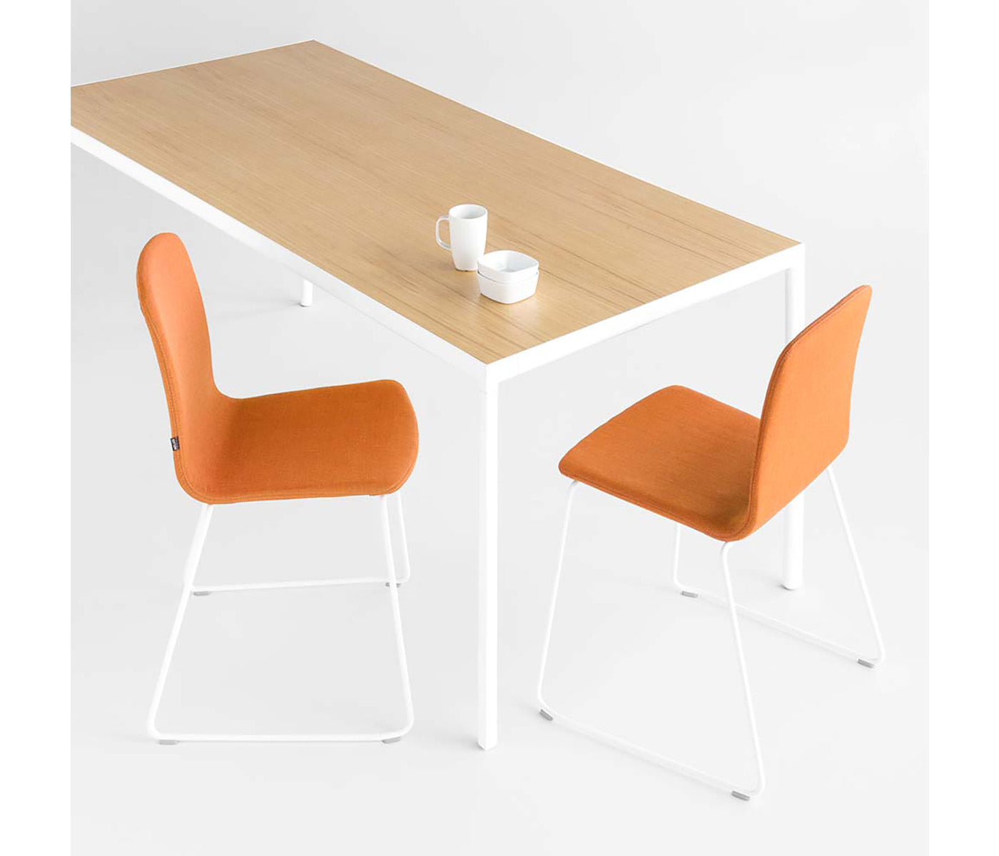 Mesa Sui 90x160 Sobre Madera Estructura Blanca